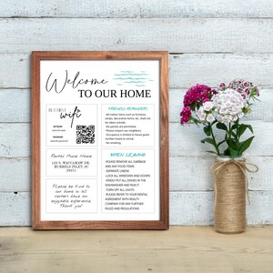 Rental House Welcome Sign | Beach House Rental Sign | Editable Template ...