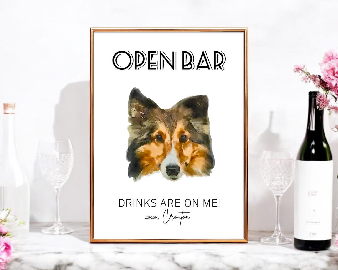 Custom Pet Bar Sign, Wedding Bar Sign, Dog Bar Sign, Custom Pet ...