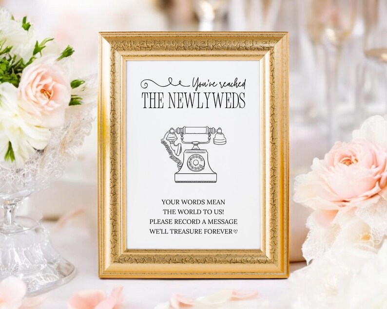 Audio Guestbook Sign, Wedding Phone Message, After the Tone (digital ...