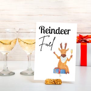 Printable Christmas Party Drink Sign, Reindeer Sign, Christmas Party ...
