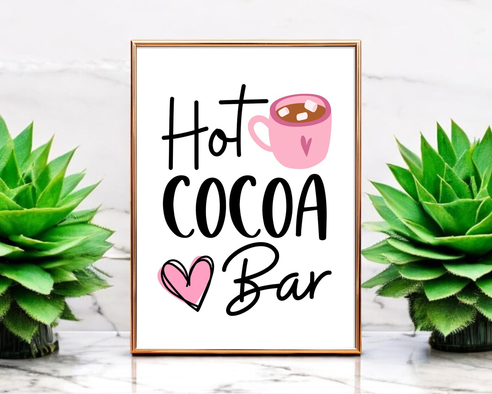 Printable Hot Cocoa Bar Sign, Valentines Day Sign, Valentines Day Decor ...