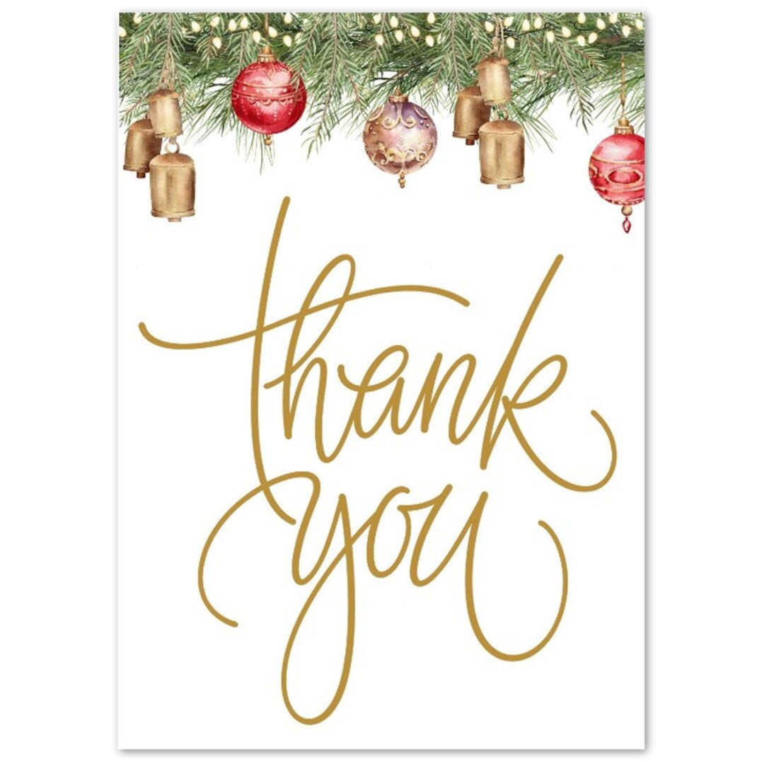 Christmas Thank You Cards Pack of 10 5x7 Greeting Cards includes ...