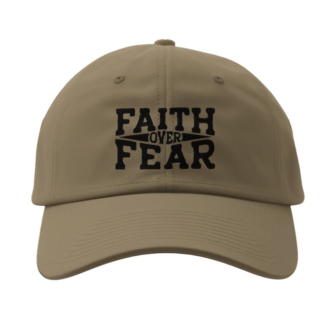 Faith Over Fear Fitted Embroidered Baseball Cap Religious Apparel - Etsy