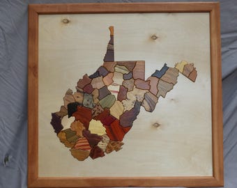 Wood Map,mississippi,art,home,office,hardwood,exotic Wood,carving,wood ...