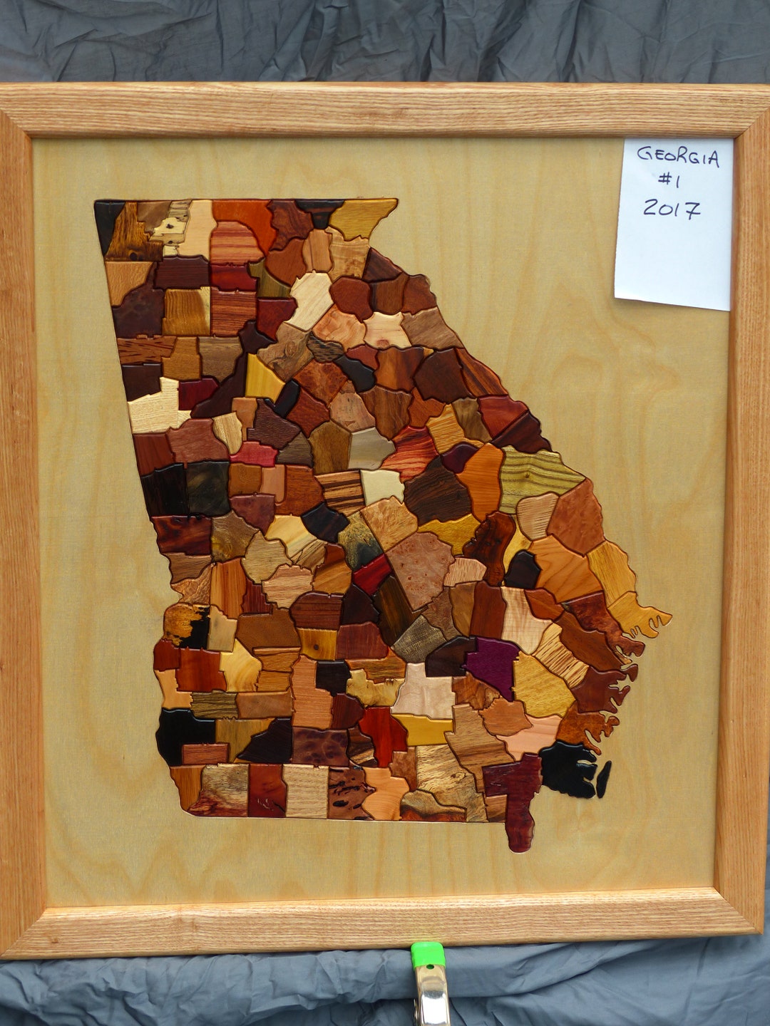 Wood Map,georia,art,home,office,hardwood,exotic Wood,carving,wood ...