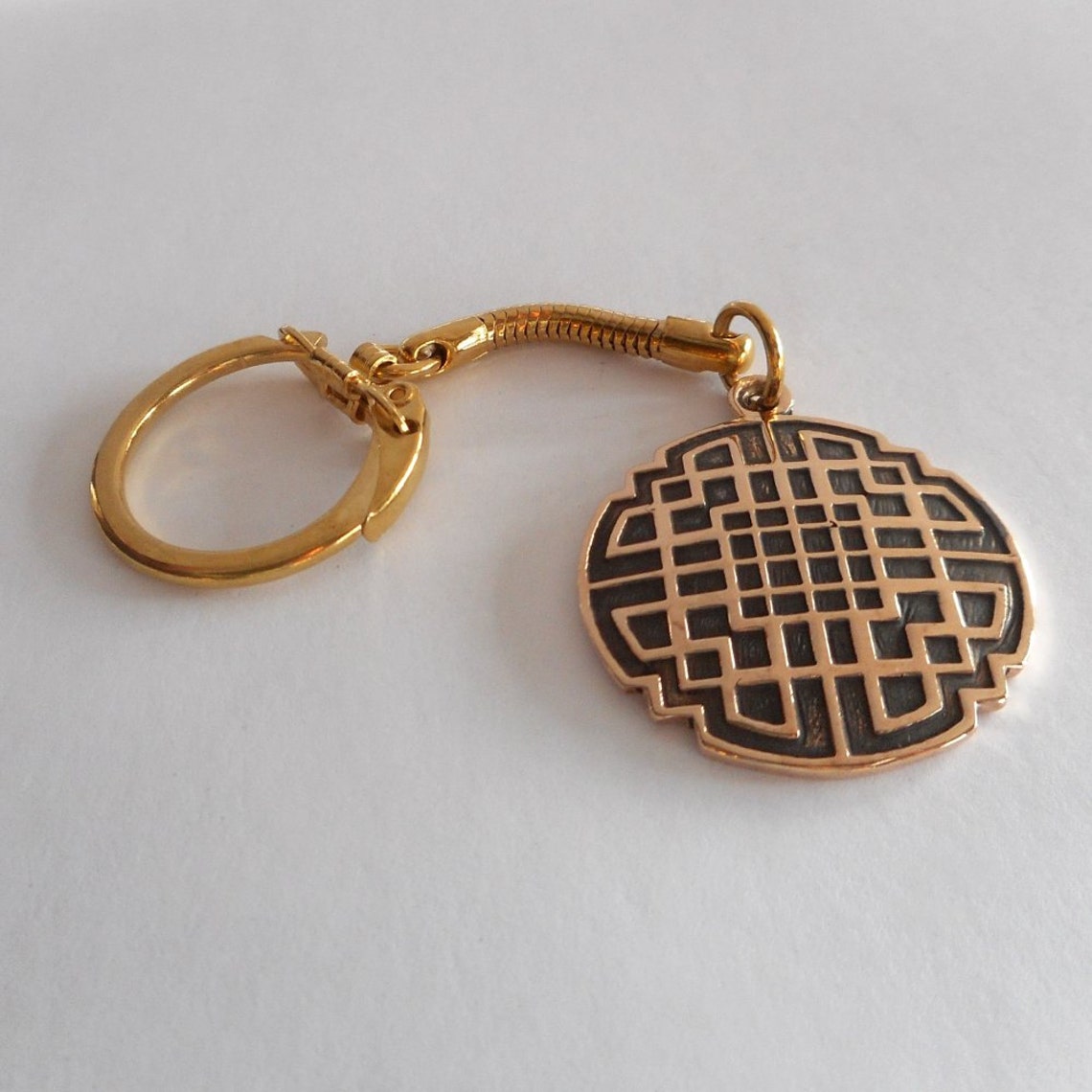 Bronze Celtic Knot Keychain Zipper Charm 8th Anniversary Gift - Etsy