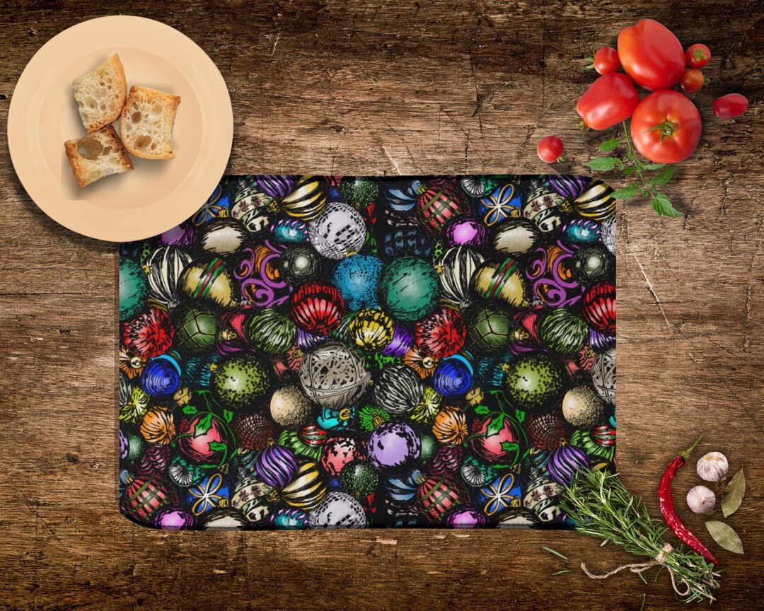 Holiday Dish Mat, Christmas Ornaments, Kitchen Accessories, Drying Mat ...