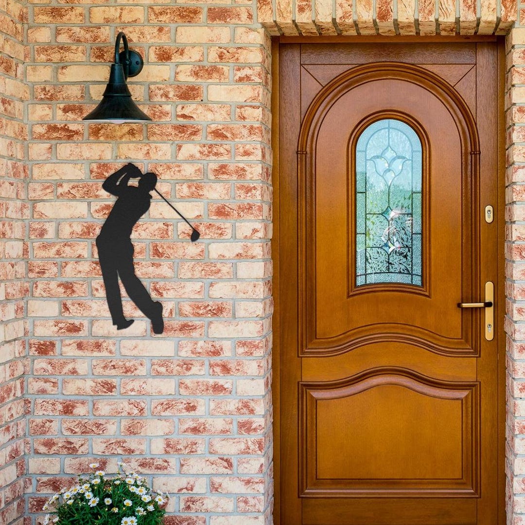 Metal Die-cut Golfer Male Wall Decor Sign - Etsy