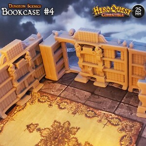 25mm Bookcase #4 Hidden Secrets Heroquest Compatible Scenery ...