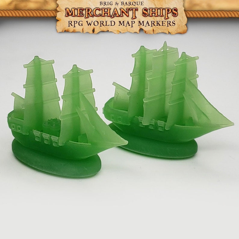 Green Brig & Barc RPG World Map Markers for Dungeons N Dragons - Etsy