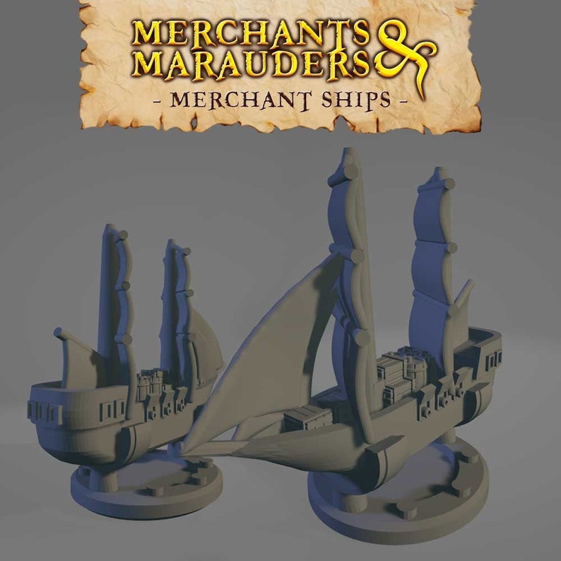 Merchants & Marauders Upgraded Merchant Ship Board Game Tokens | Custom ...
