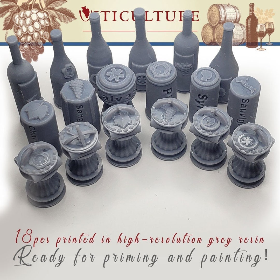 Viticulture Wine Bottles, Corks & Sun Dials Player Tokens Upgrade ...