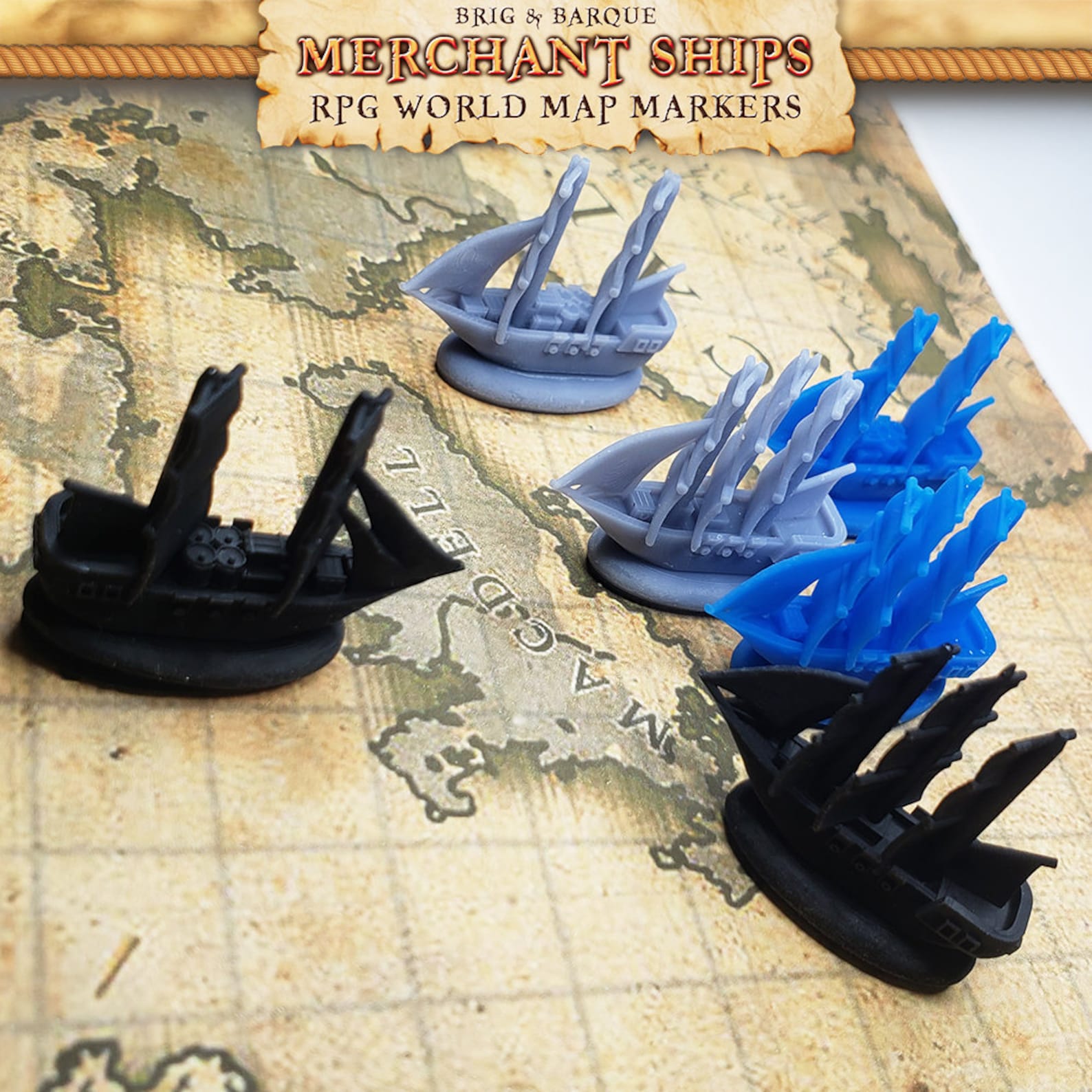 Multi-color Brig & Barc RPG World Map Markers | Dungeons N Dragons ...