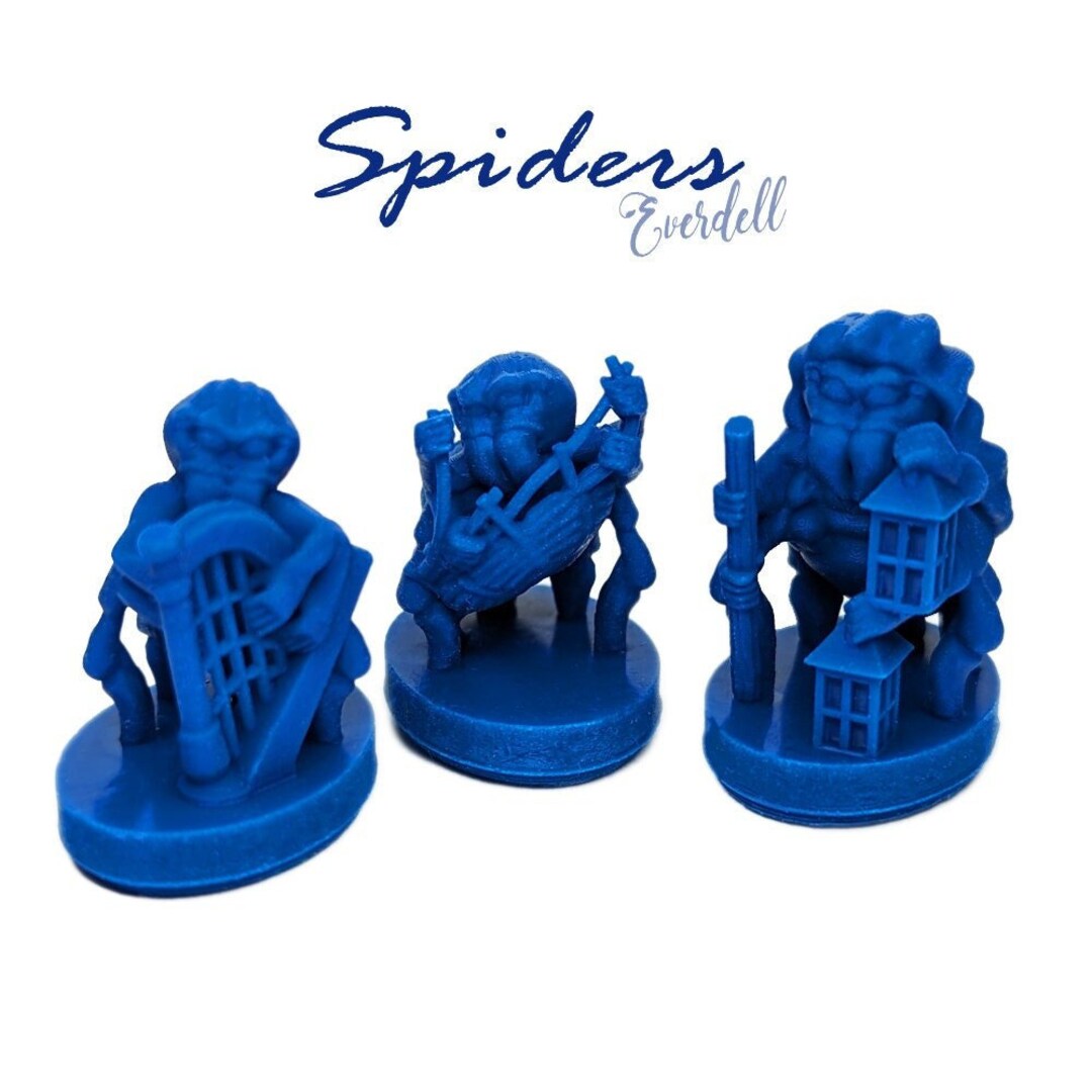 Spiders & Large Spider 7pcs | Everdell Mistwood Unofficial Upgrade ...