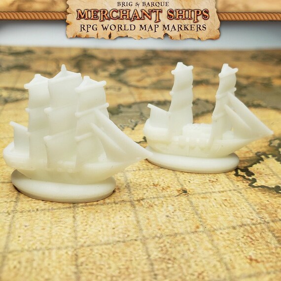 White Brig & Barc RPG World Map Markers for Dungeons N Dragons - Etsy