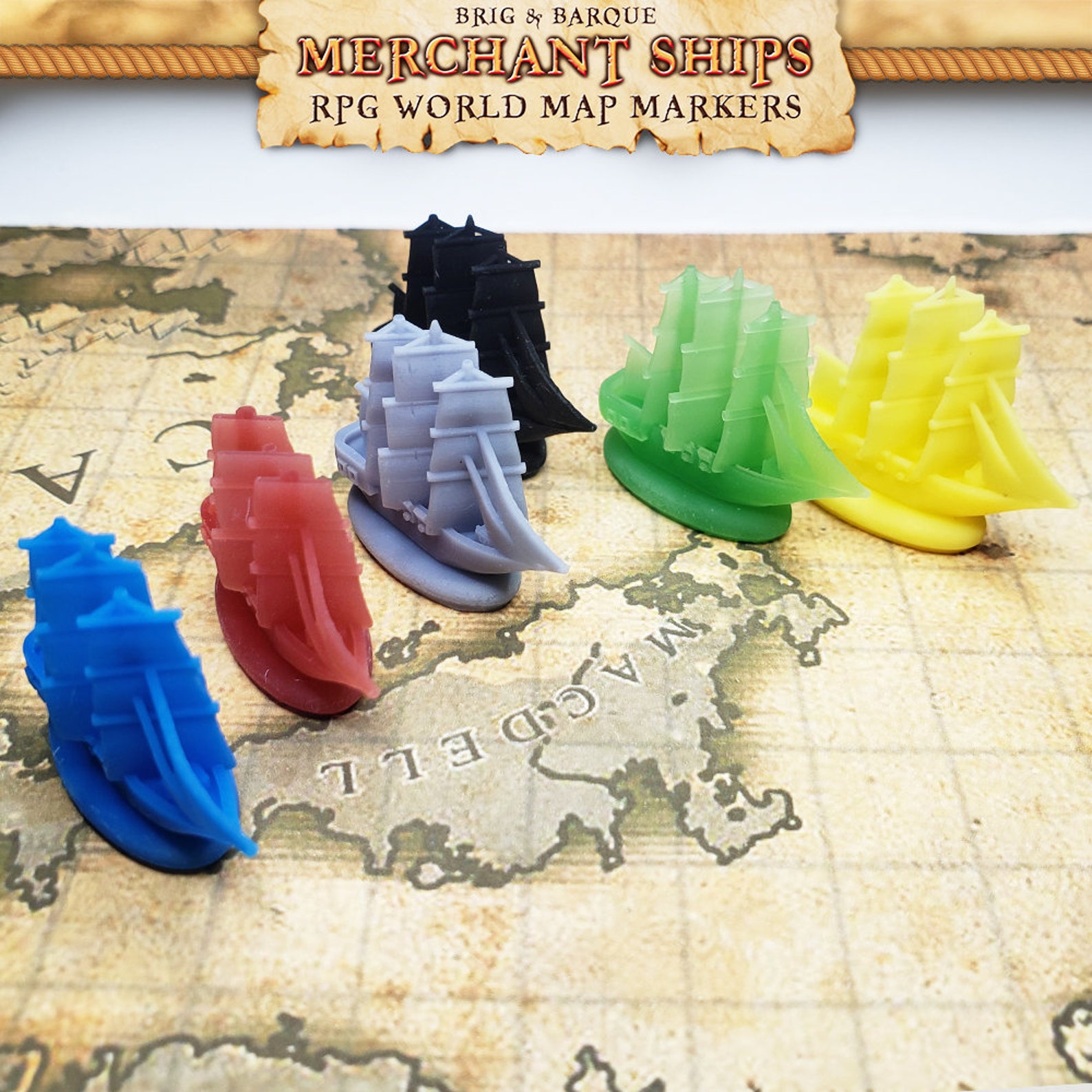 Multi-color Brig & Barc RPG World Map Markers Dungeons N - Etsy