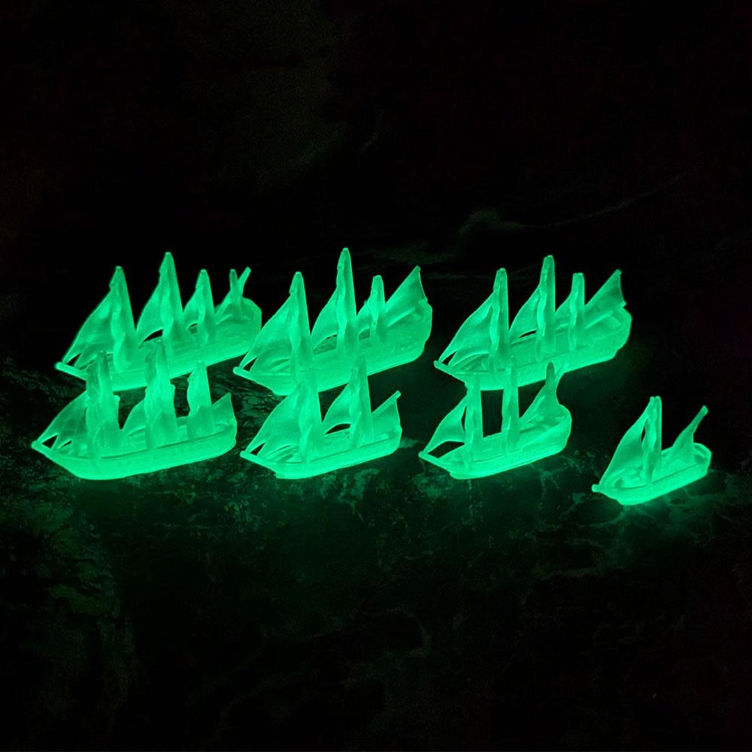 Ghost Ships Glow in the Dark Set of 7 Board Game Tokens | Merchants ...