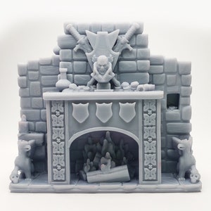 25mm Fireplace Heroquest Compatible LED Light-up Scenery | Boardgame ...
