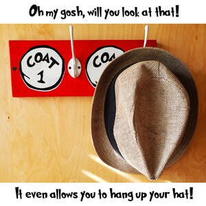 Smock 1 & Smock 2 Dr Suess Style Coat and Bag Hooks | Kids Bedroom ...