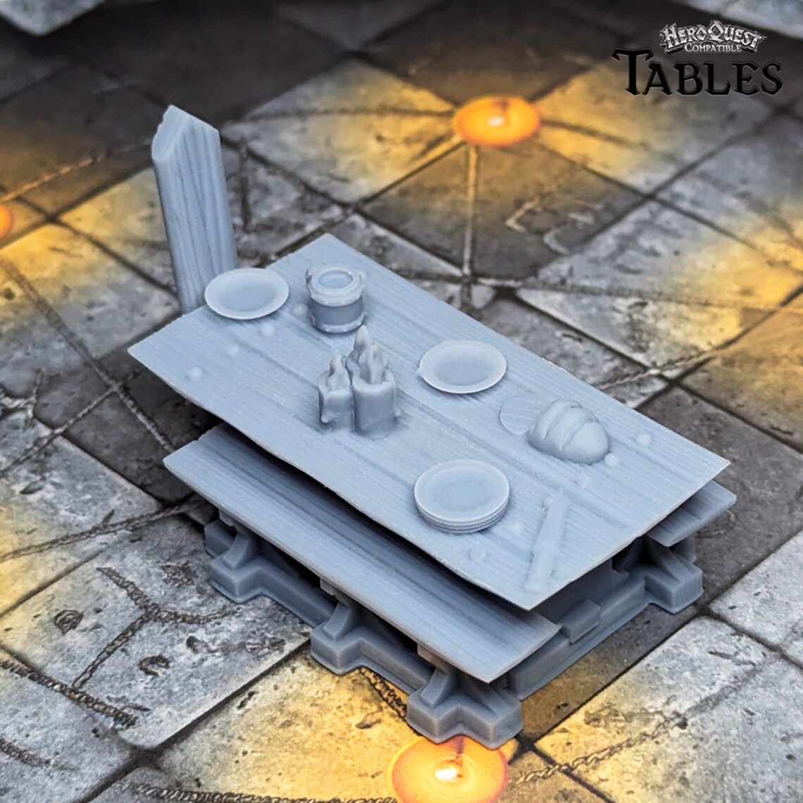 25mm Guards Feasting Table Heroquest Compatible Terrain Miniature ...