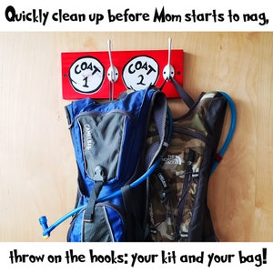 Smock 1 & Smock 2 Dr Suess Style Coat and Bag Hooks | Kids Bedroom ...