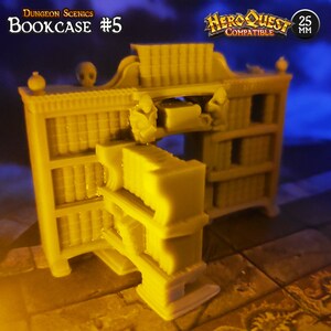 25mm Bookcase #5 Hidden Secrets Heroquest Compatible Scenery ...
