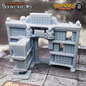 25mm Bookcase #5 Hidden Secrets Heroquest Compatible Scenery ...