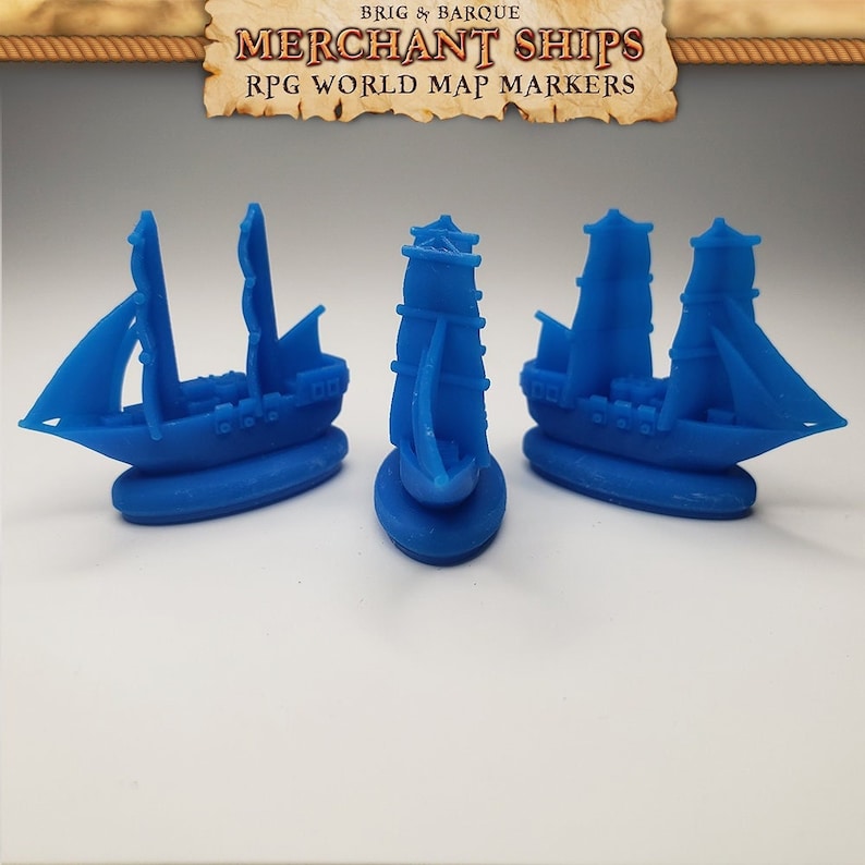 Blue Brig & Barc RPG World Map Markers for Dungeons N Dragons - Etsy