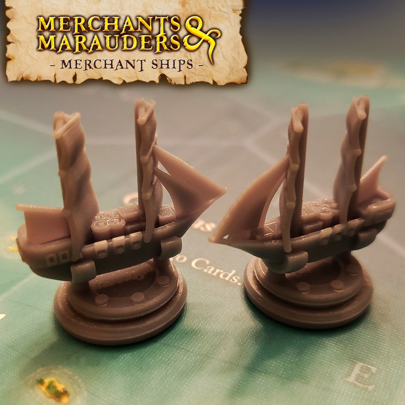 Merchants & Marauders Upgraded Merchant Ship Board Game Tokens | Custom ...