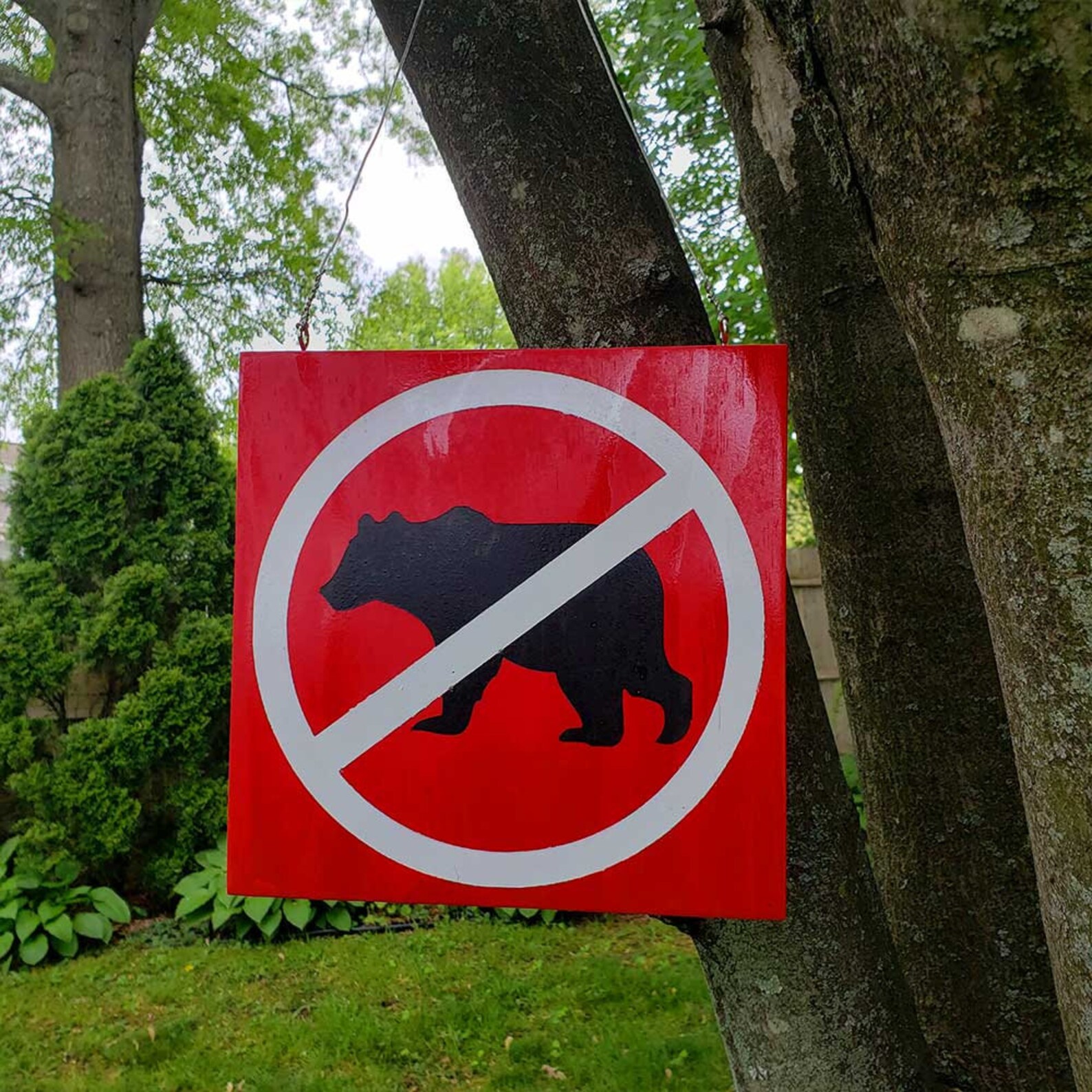 No Bears Allowed - No Entry Garden Warning Sign | Yard Signage, Shore ...