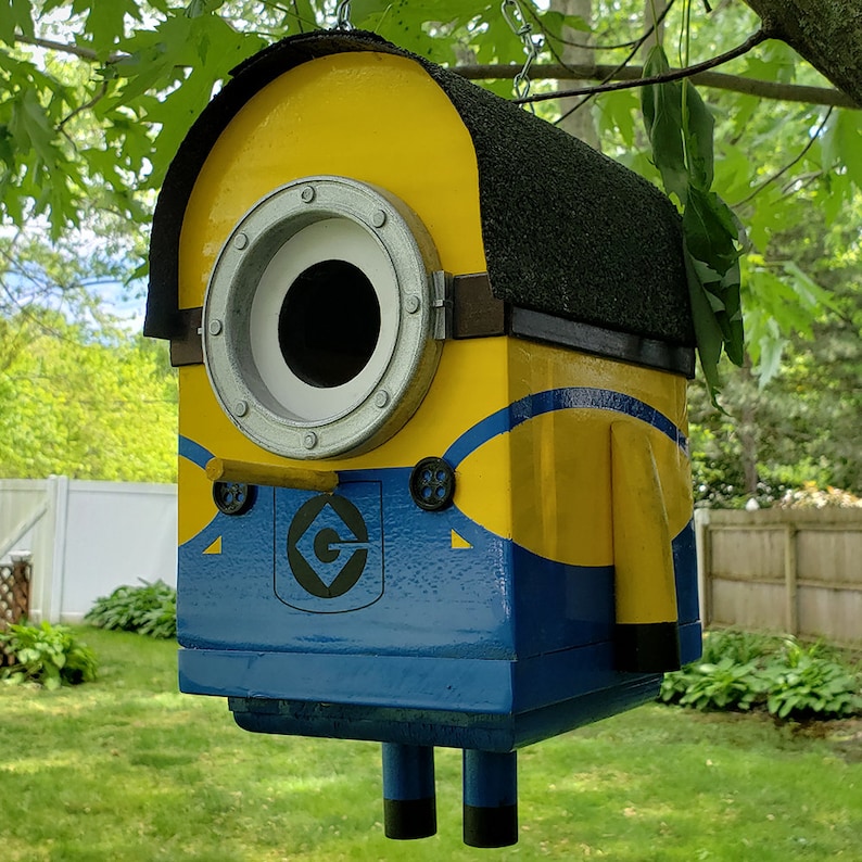 Brian the Minion Birdhouse the Minions Large Bird House - Etsy