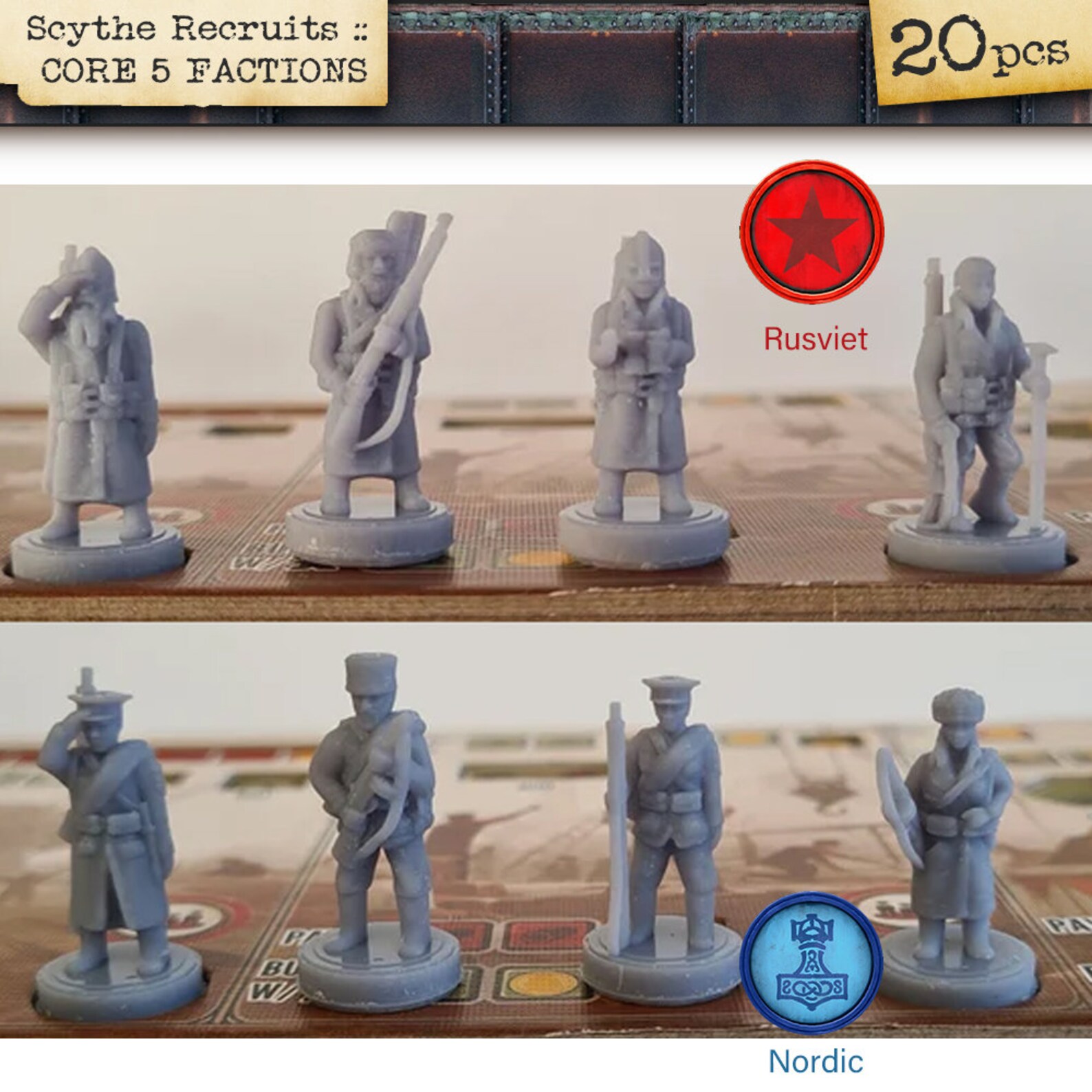 Scythe Faction Recruits | Nordic, Crimean, Rusviet, Polania, Saxony ...