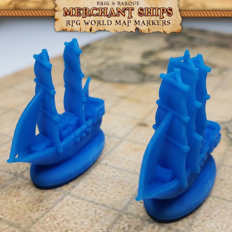 Blue Brig & Barc RPG World Map Markers for Dungeons N Dragons - Etsy