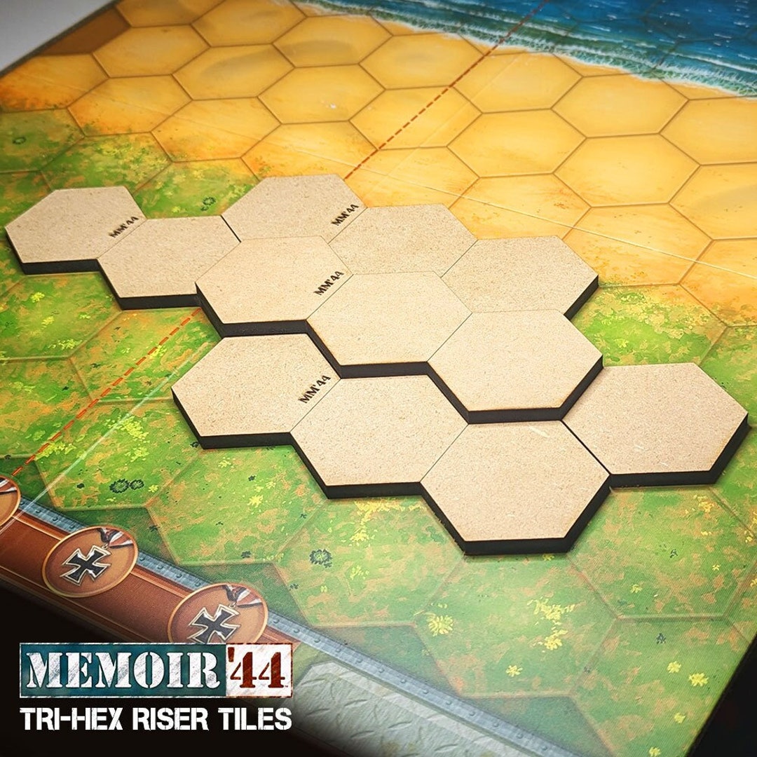 3 Hex Mountain Range 60mm Terrain Riser Blank Tile Bases | Hills ...