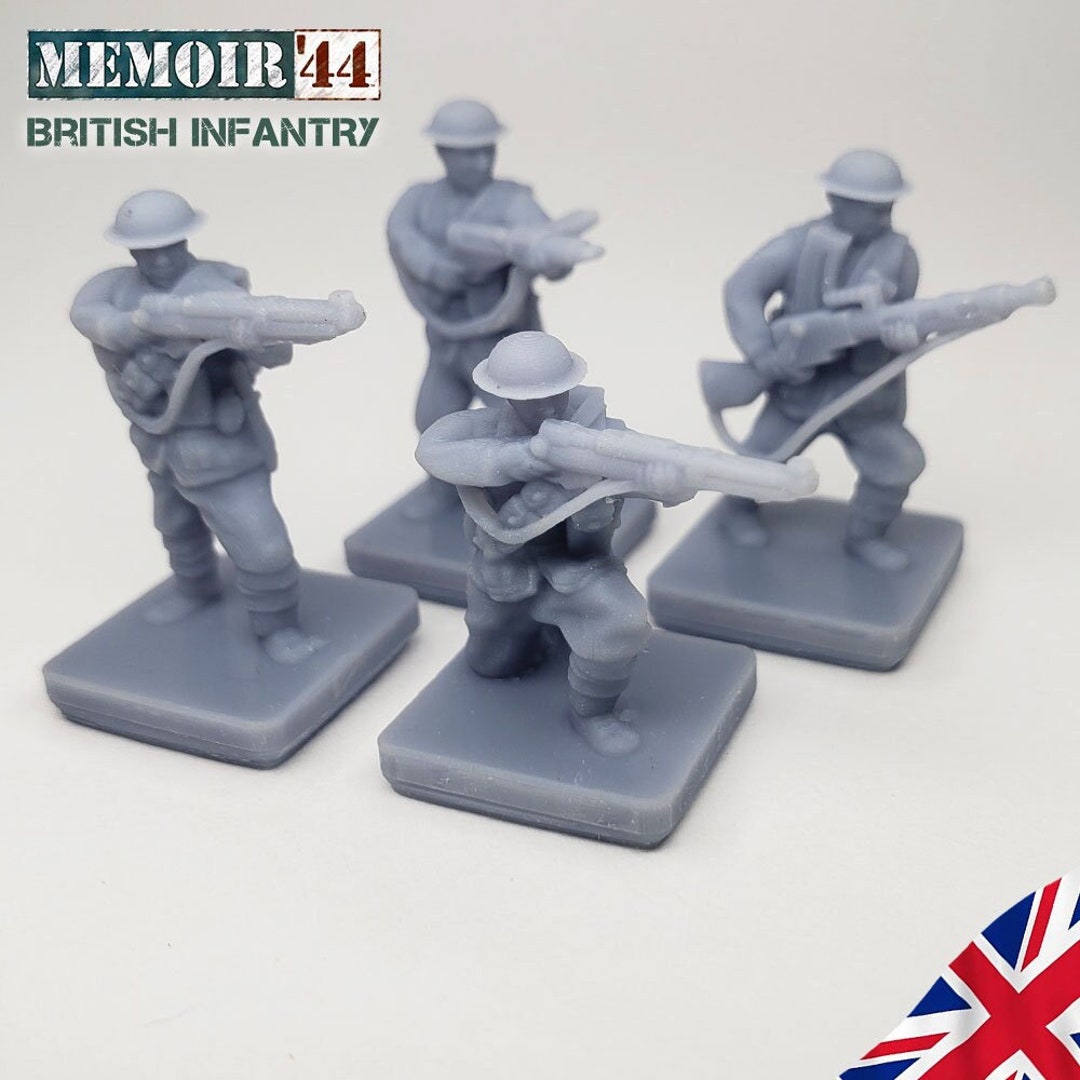 World War 2 British Infantry | 15mm, 1/72, Gaming TTRPG Scenery, Hex ...