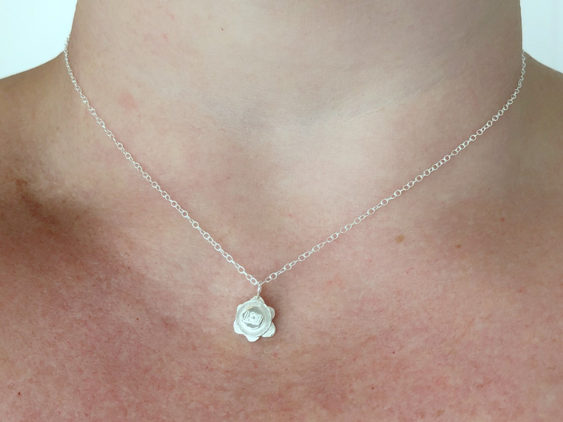 LEGO Daisy Sterling Silver Necklace, Block Necklace, Geometric Jewelry ...