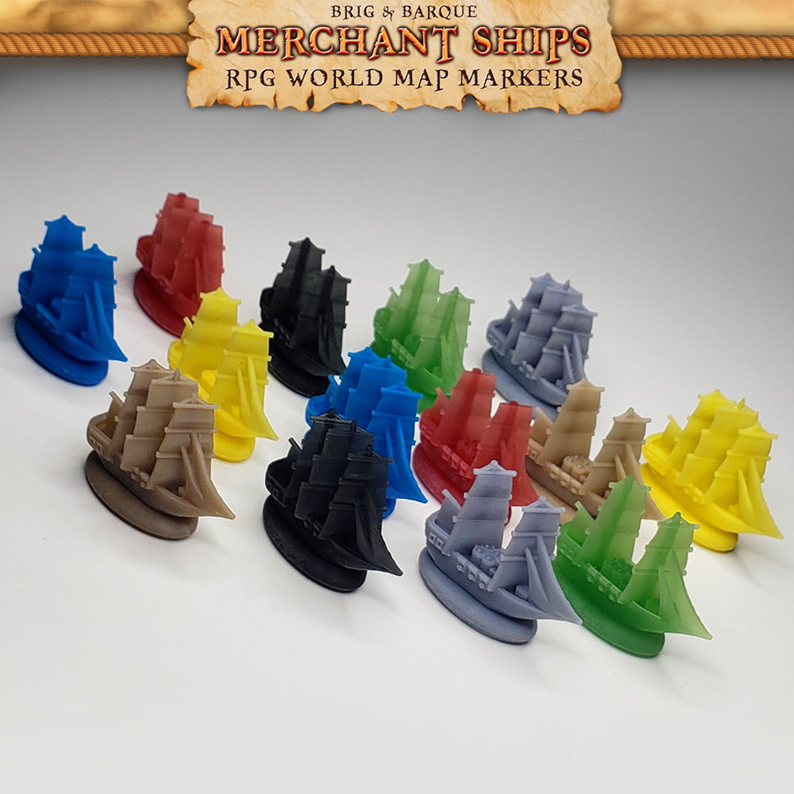 Black Brig & Barc RPG World Map Markers for Dungeons N Dragons - Etsy