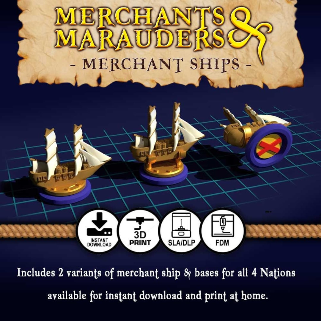 Merchants & Marauders DIGITAL DOWNLOAD Upgraded Merchant Ship Board ...