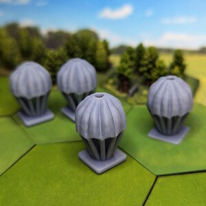 Parachute Drop Tokens World War 2 4pcs | Wargames, 15mm, 1/72, 6mm, WW2 ...