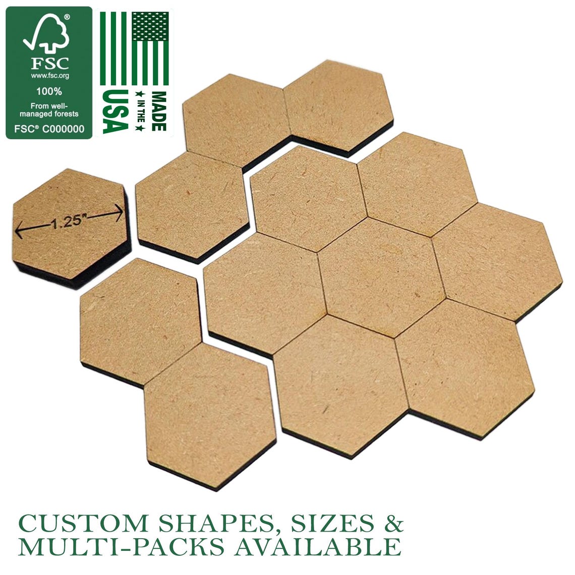 3-tile Arch Multi-hex 1.25" MDF Bases | TTRPG Scenery, Battlefield RPG ...