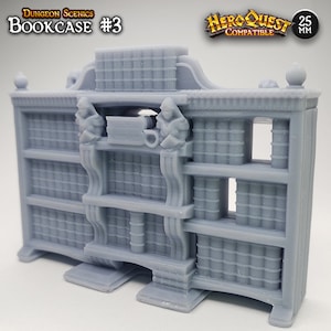Set of 5 25mm Bookcases Heroquest Compatible Scenery | Hidden Door ...