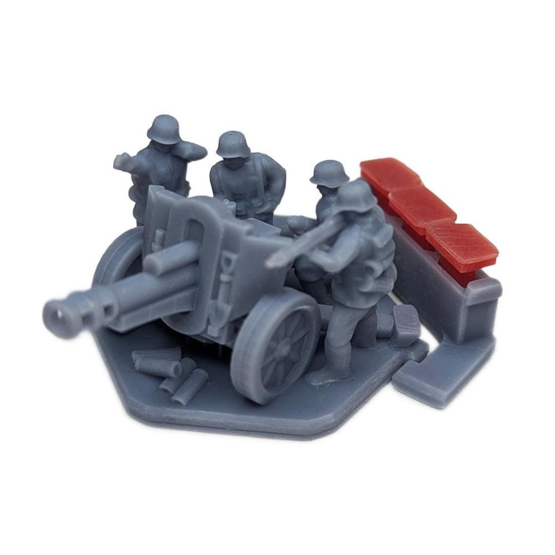 German 105mm Lefh 18 Field Gun & Crew Model 5pcs Artillery | 15mm, 1/72 ...