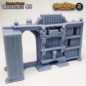 25mm Bookcase #4 Hidden Secrets Heroquest Compatible Scenery ...