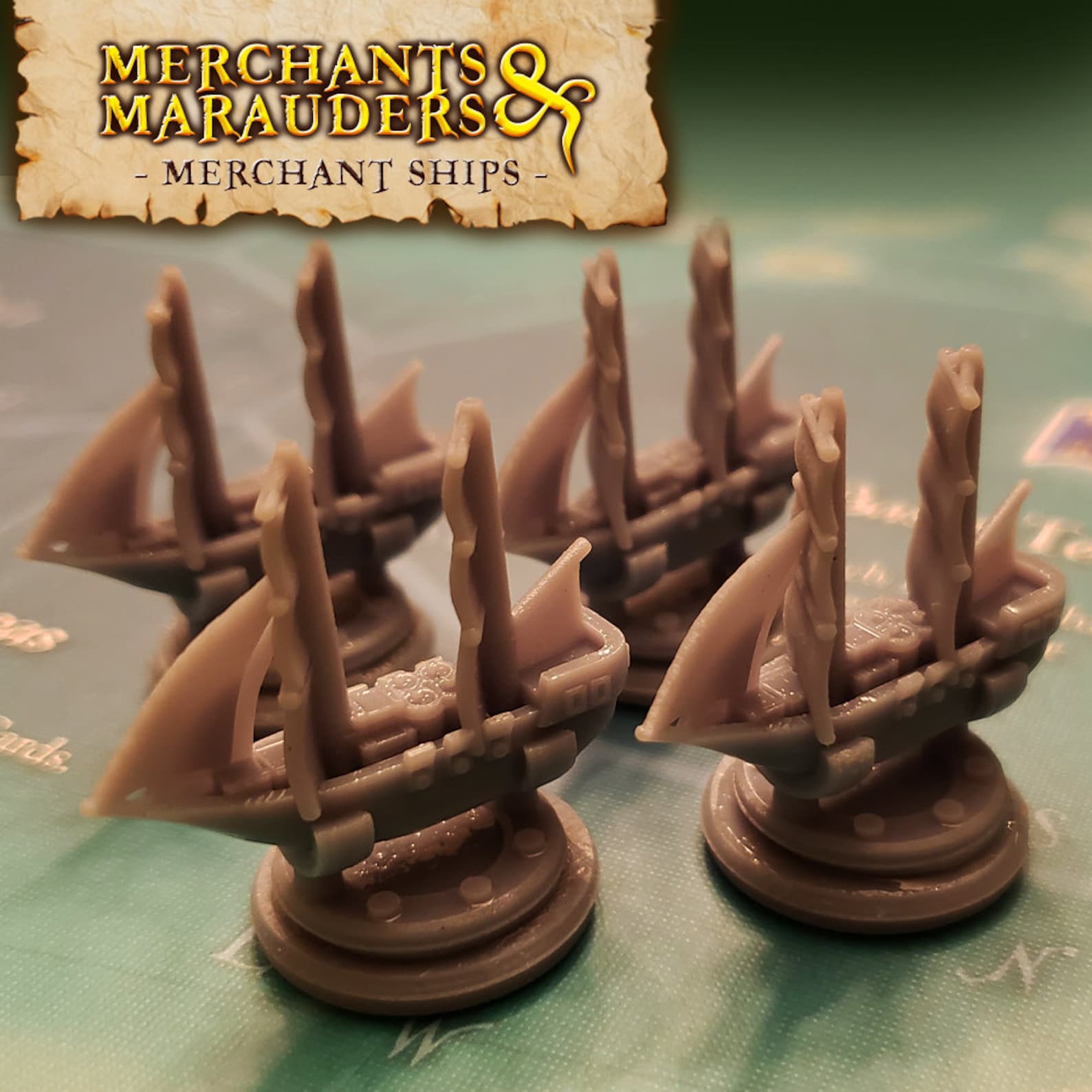 Merchants & Marauders Upgraded Merchant Ship Board Game Tokens | Custom ...