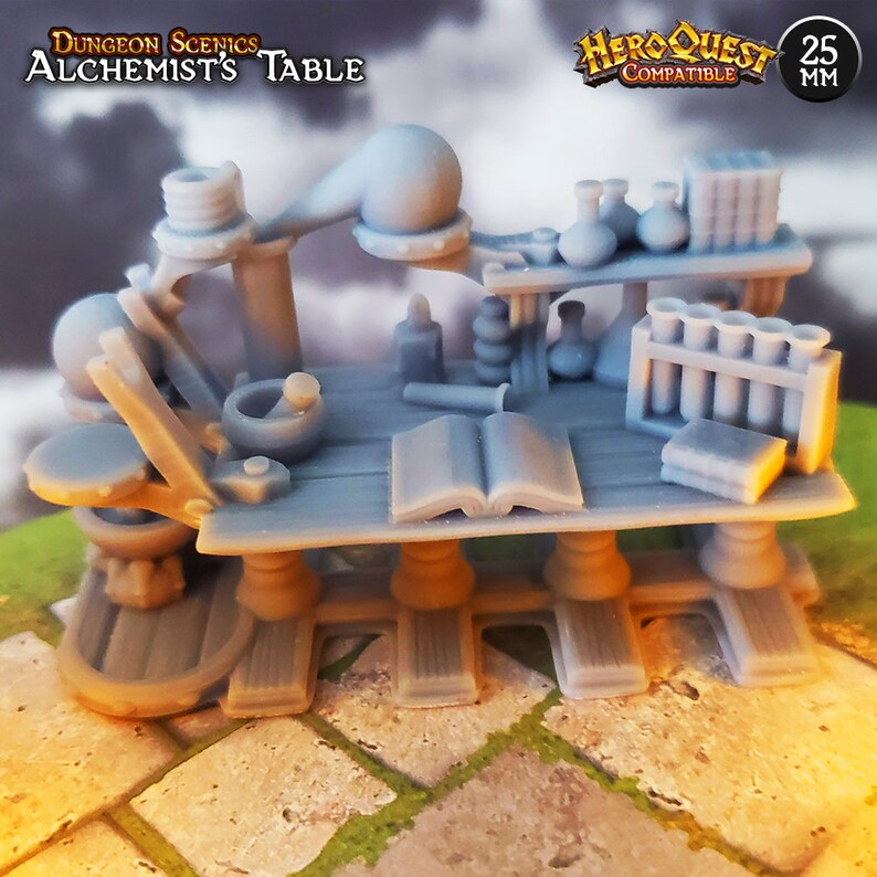 25mm Alchemist's Table Heroquest Compatible Scenery | Boardgame ...