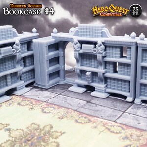 25mm Bookcase 4 Hidden Secrets Heroquest Compatible Scenery Boardgame ...