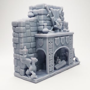 25mm Fireplace Heroquest Compatible LED Light-up Scenery | Boardgame ...
