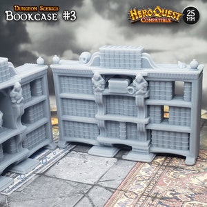 25mm Bookcase #3 Hidden Secrets Heroquest Compatible Scenery ...