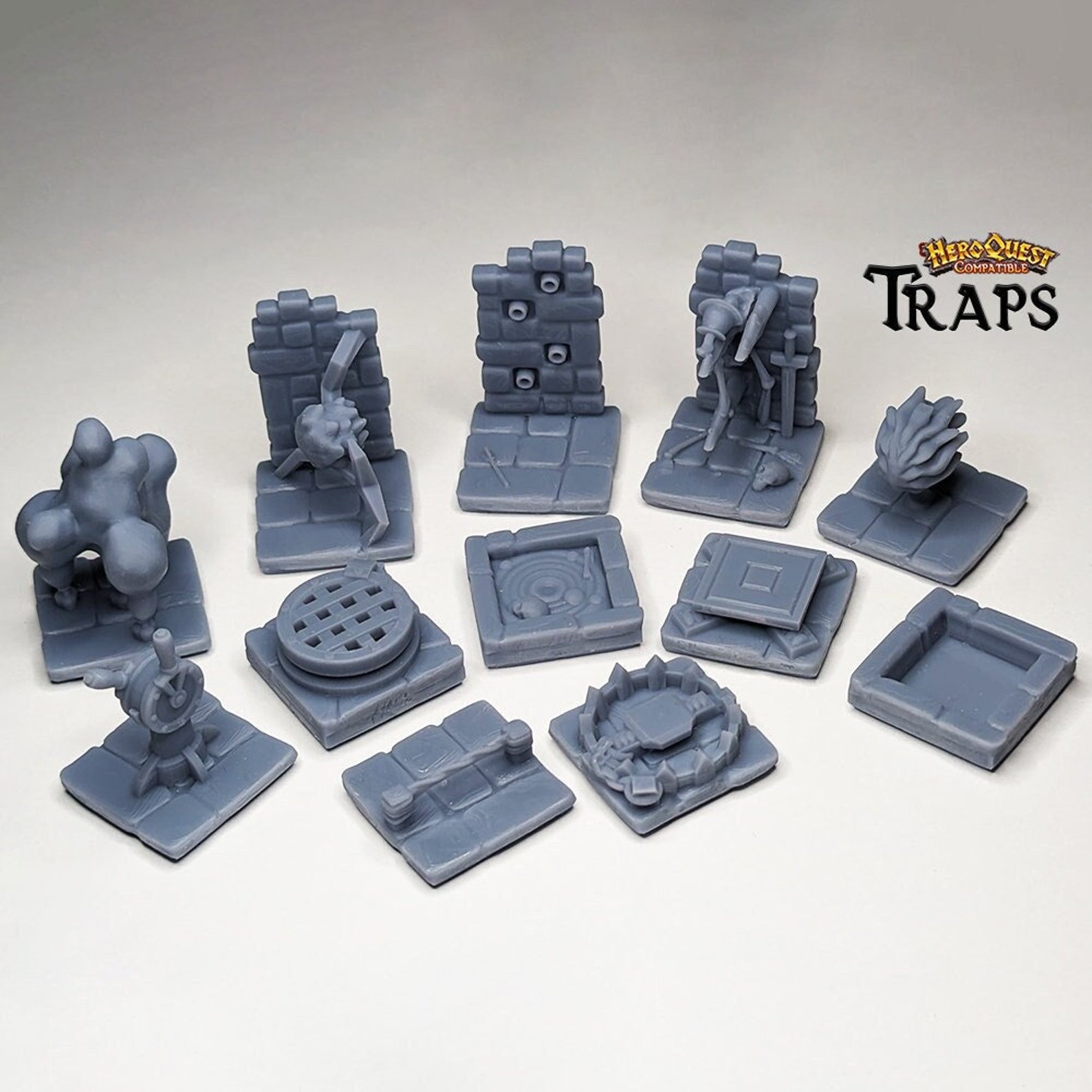 25mm Traps Heroquest Compatible Floor/wall HD Dungeon Terrain Miniature Dungeons & Dragons ...