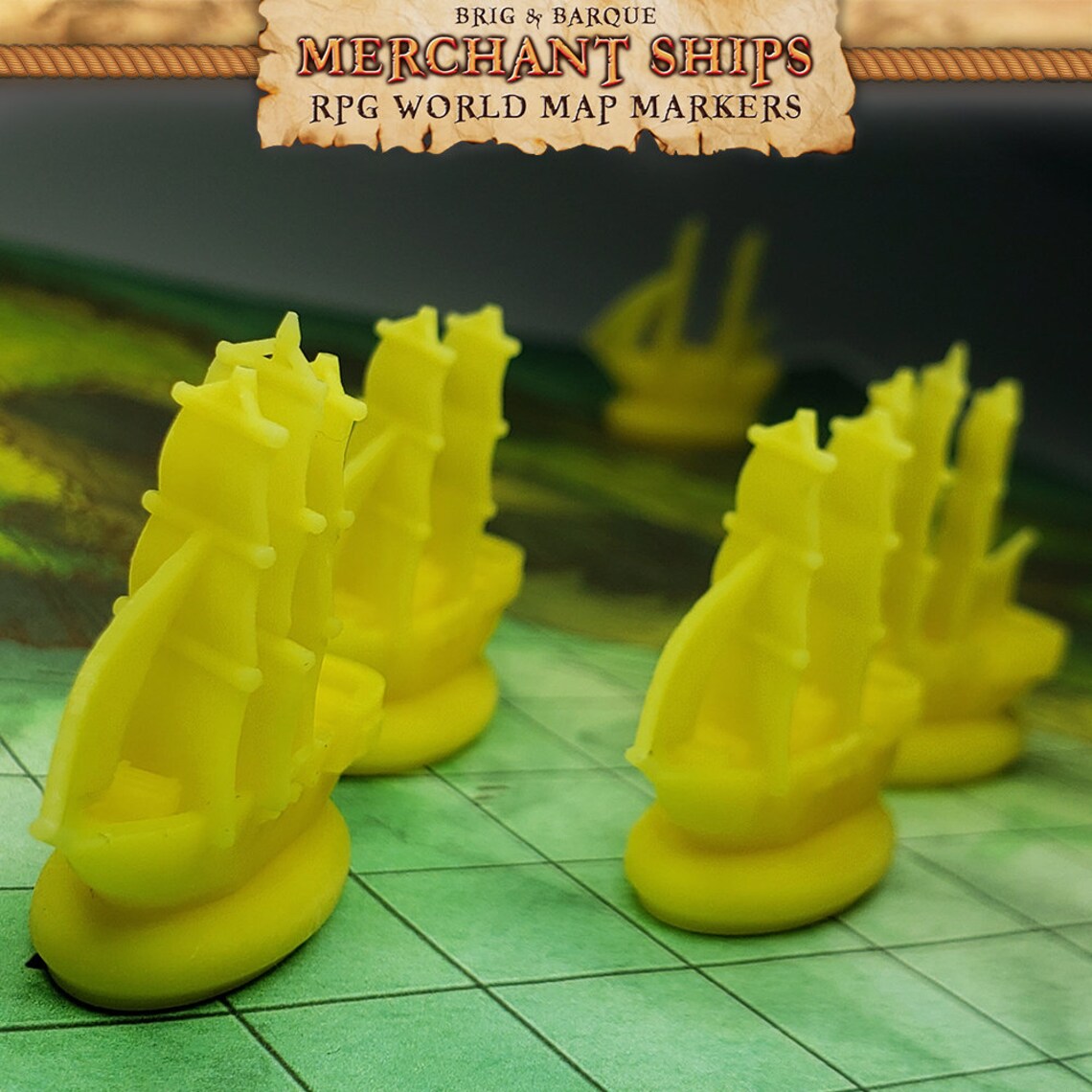 White Brig & Barc RPG World Map Markers for Dungeons N Dragons - Etsy